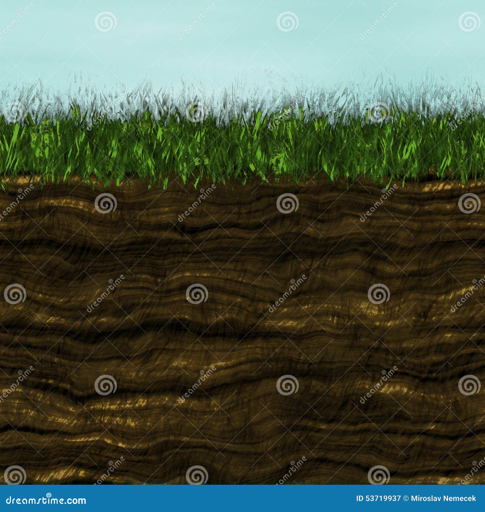 Herbe Avec La Texture Produite Par Sol Illustration Stock ...