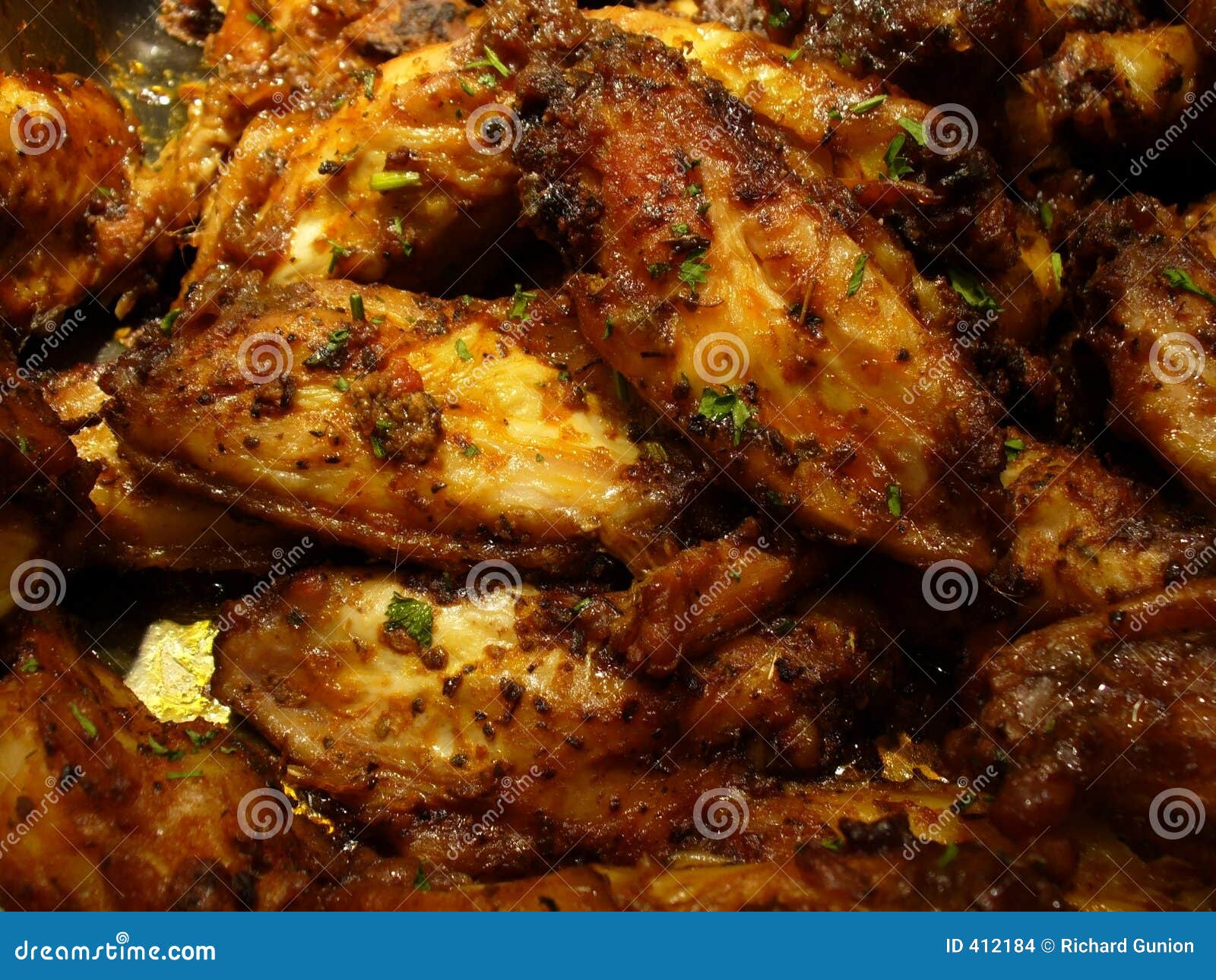 Herbed Chicken Wings stock photo. Image of dinner, chicken - 412184