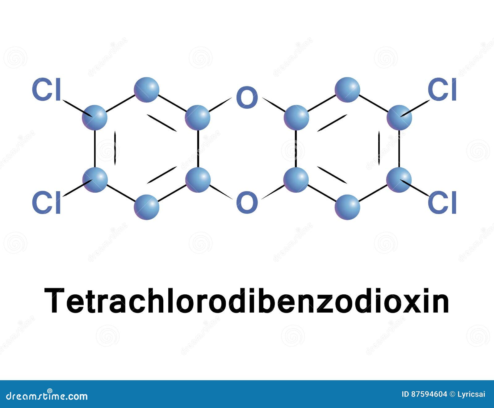 Herbicida De La Dioxina De Tetrachlorodibenzo P Ilustración del Vector ...