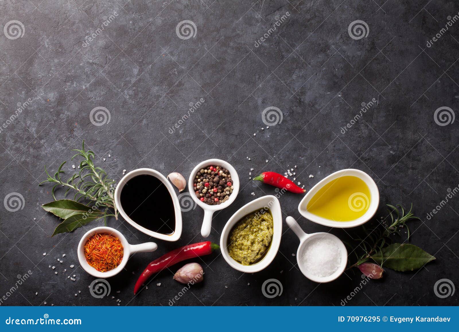 Herbs, Condiments and Spices Stock Image - Image of gourmet, herbs ...