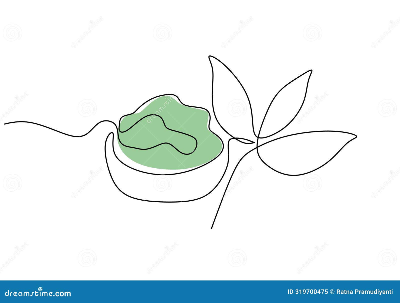 Herbs Continuous One Line Art Drawing Stock Vector - Illustration of ...