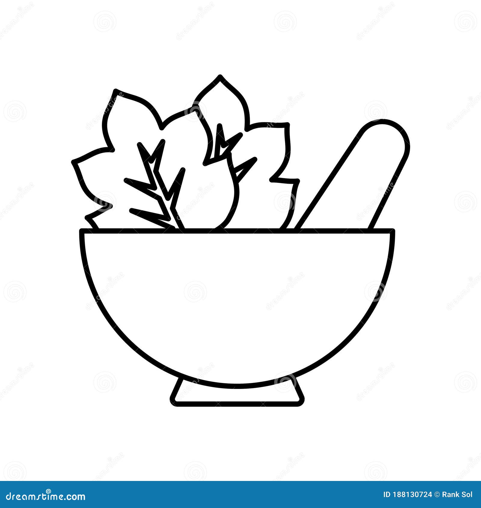 Herbs Line Style Vector Icon Which Can Easily Modify or Edit Stock ...
