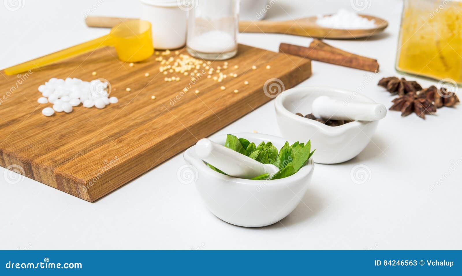 Herbs and Other Ingredients for Making Homemade Cosmetics Stock Image ...