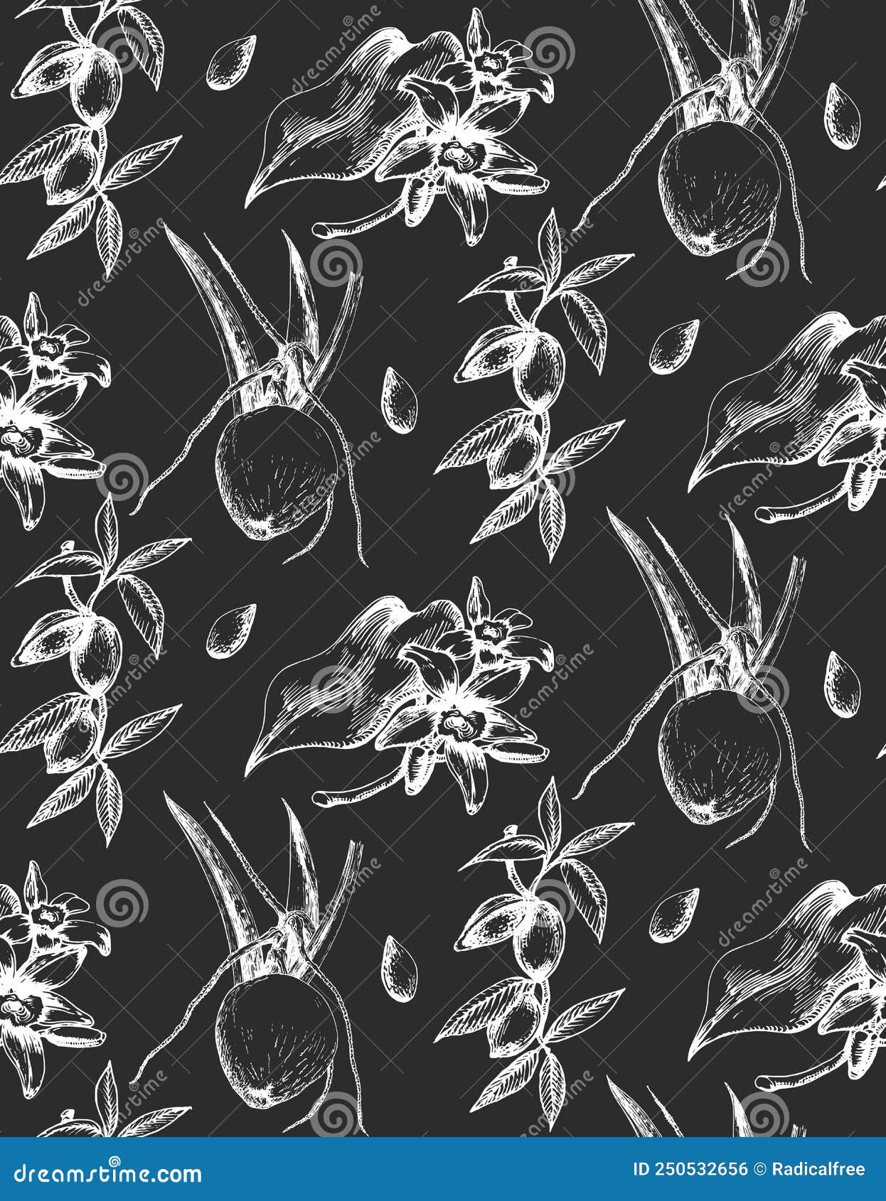 Herbs, Seamless Pattern. Spice Wallpaper in Vector Stock Illustration ...