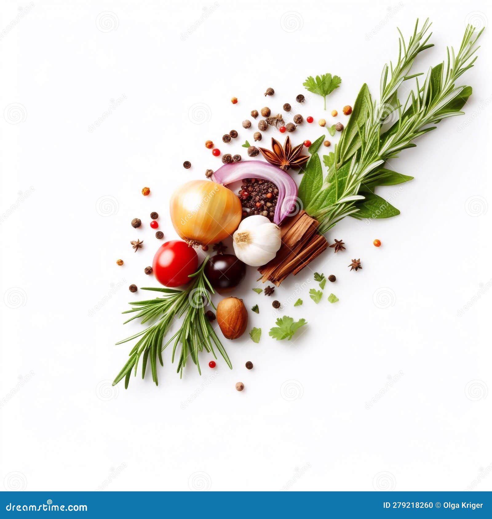 Herbs and Spices - Background for Cooking Stock Illustration ...