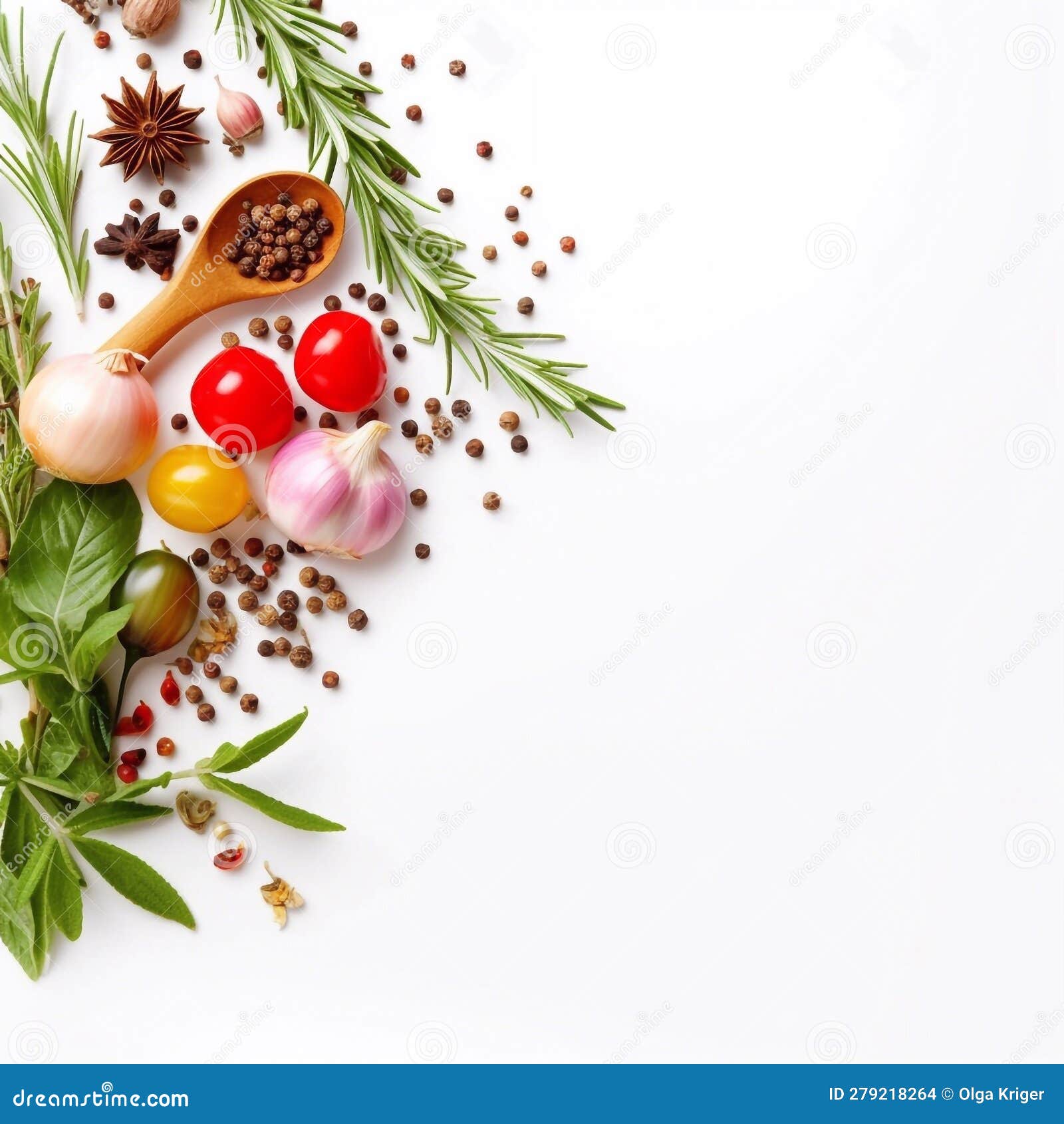 Herbs and Spices - Background for Cooking Stock Illustration ...