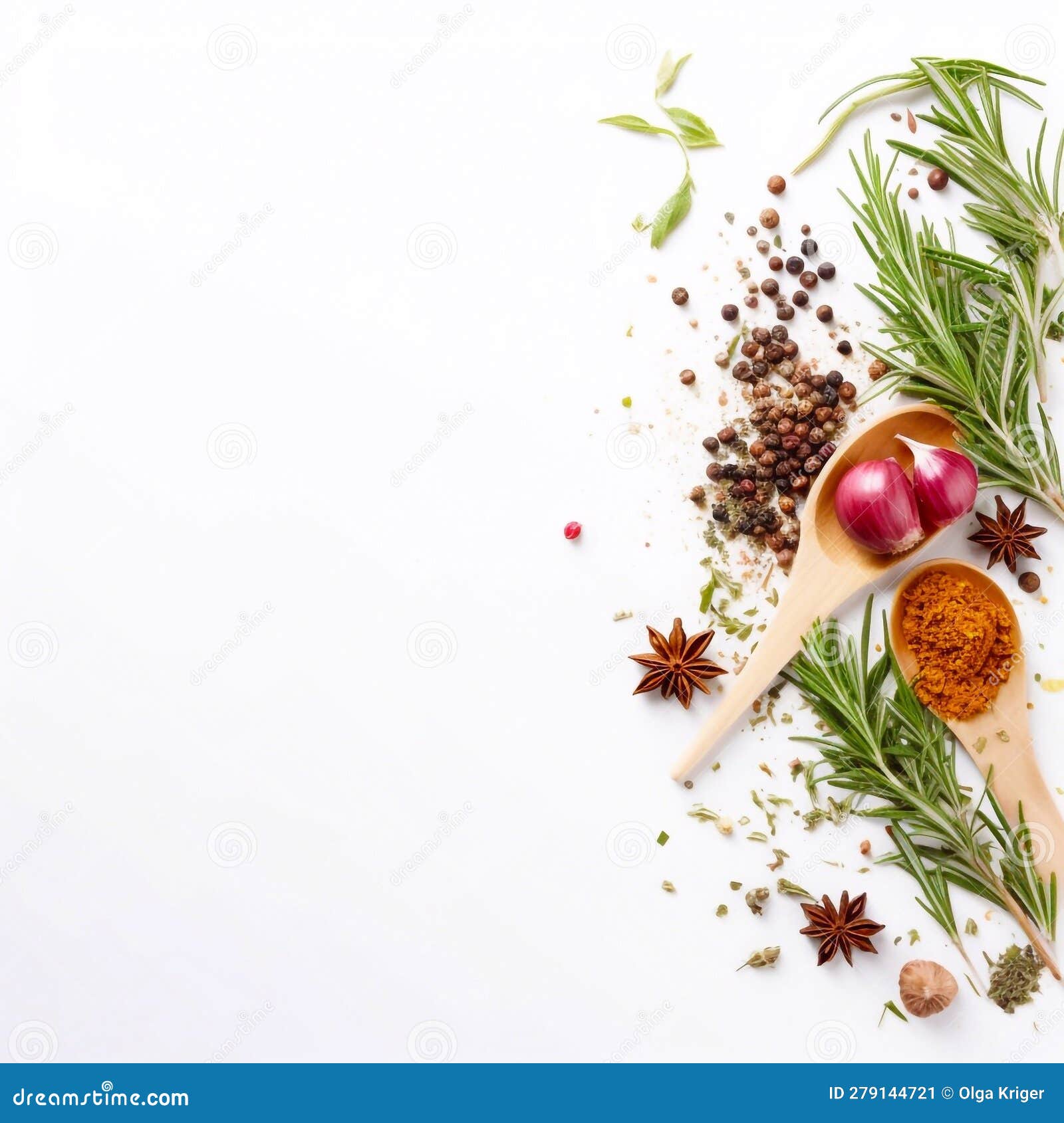 Herbs and Spices - Background for Cooking Stock Image - Image of ...