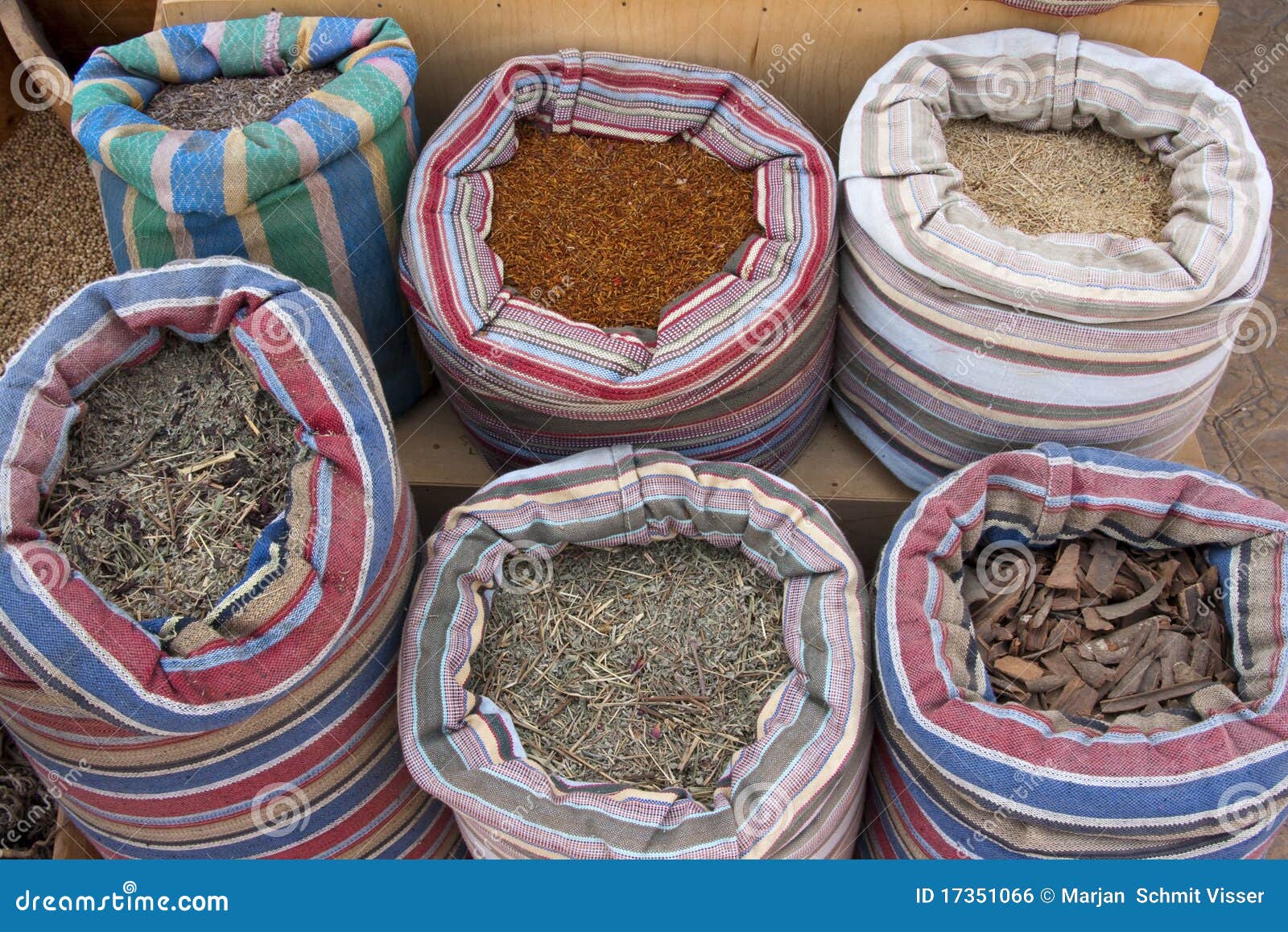 Herbs and Spices Section on an Egyptian Market Stock Photo - Image of ...
