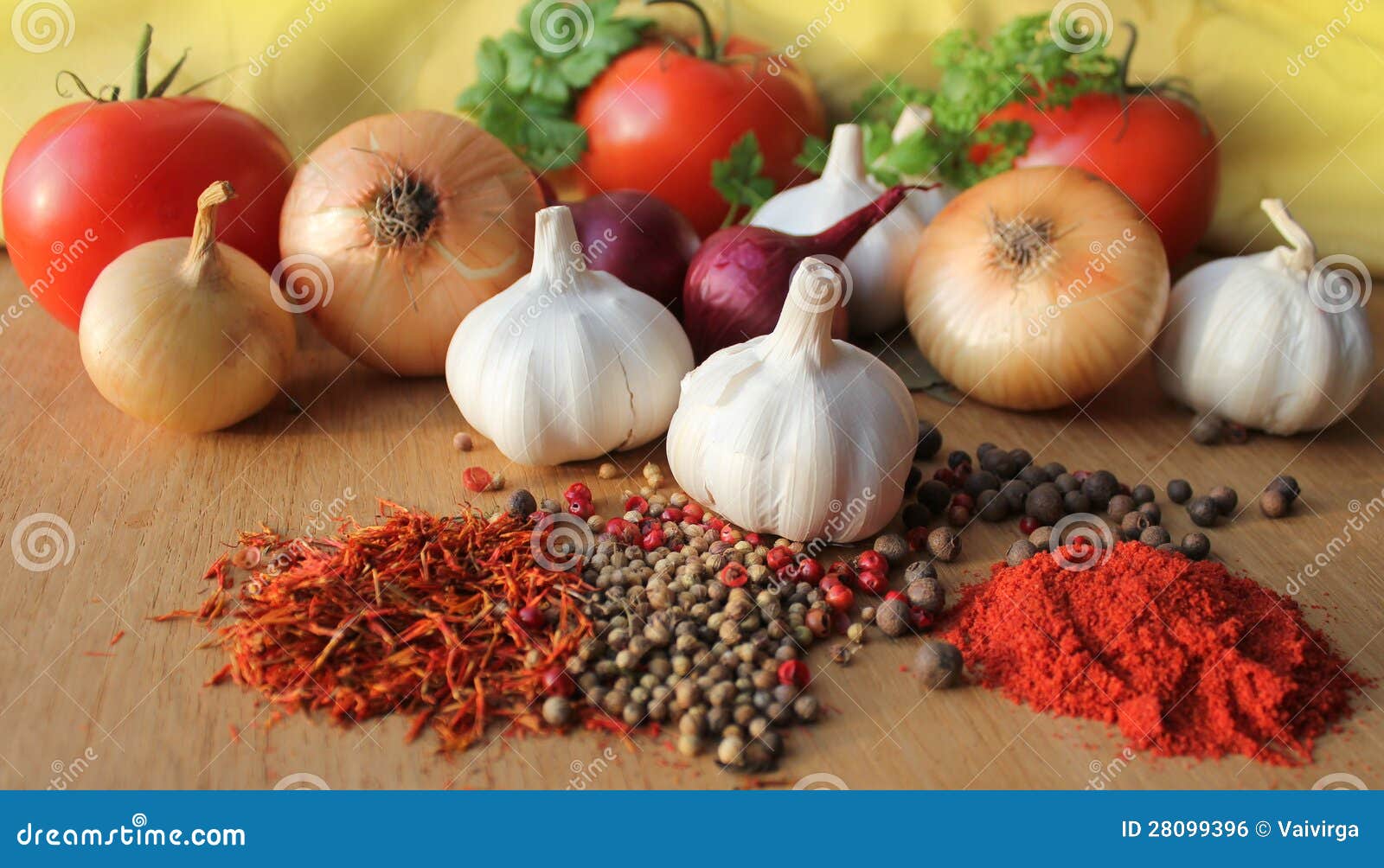 Herbs, Spices and Vegetables Stock Photo - Image of saffron, allspice ...