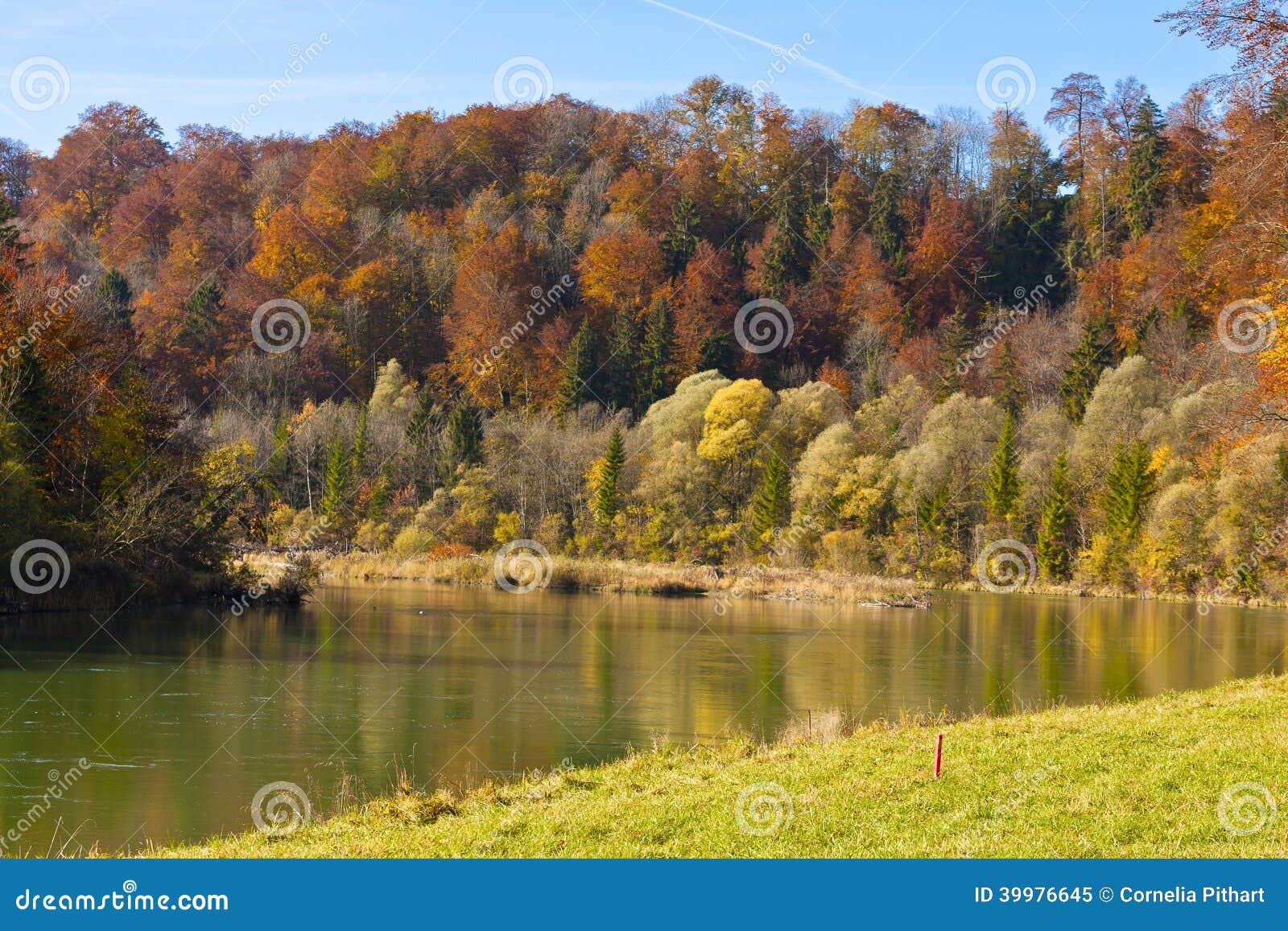Herbst Im Isar, Bayern, Deutschland Stockbild - Bild von wiese, format ...