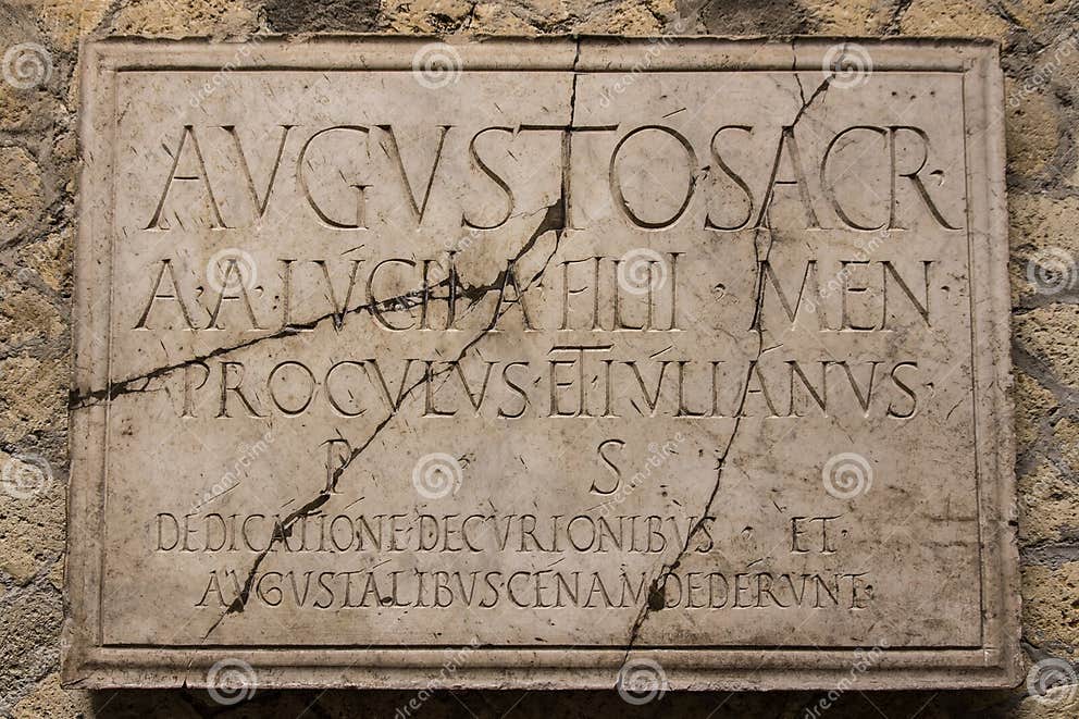 Herculaneum Latin Plaque stock photo. Image of herculaneum - 25551812