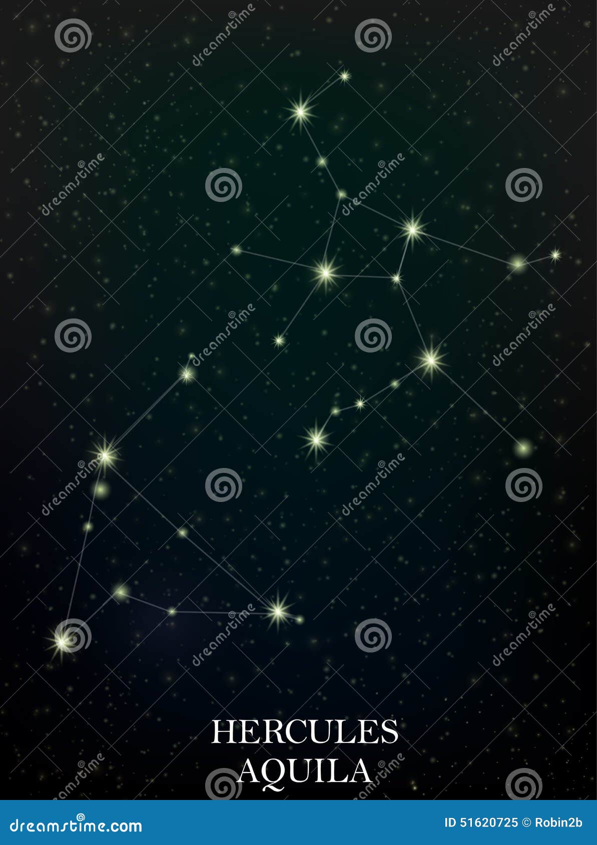 Aquila Constellation. Stars In The Night Sky. Cluster Of Stars And ...