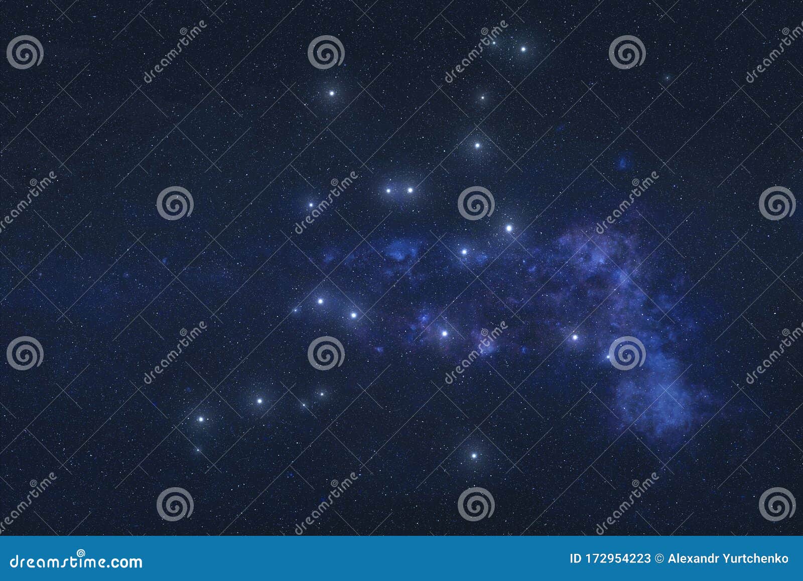 Hercules Constellation in Outer Space Stock Illustration - Illustration ...