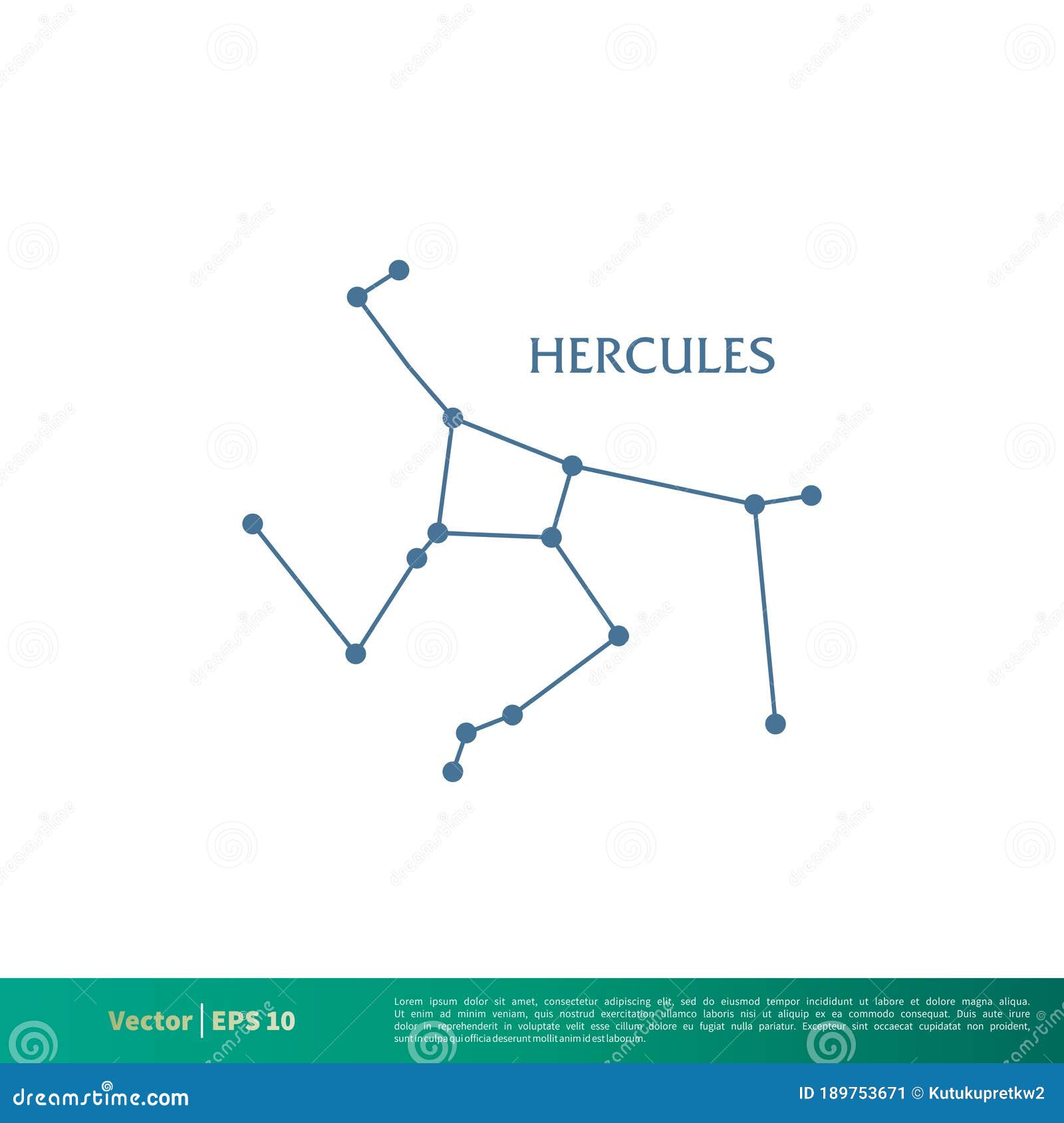 Hercules - Constellation Star Icon Vector Logo Template Illustration ...