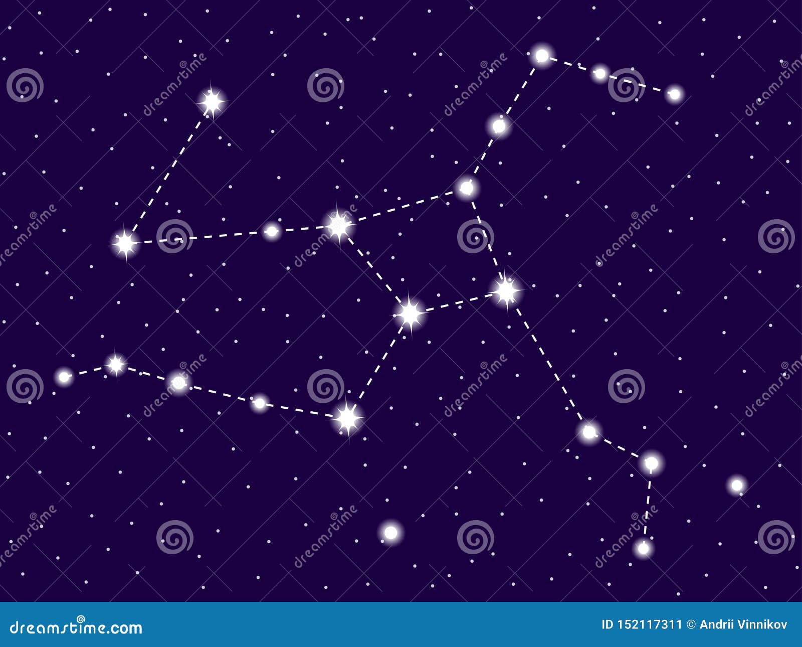 Hercules Constellation. Starry Night Sky. Cluster Of Stars And Galaxies ...