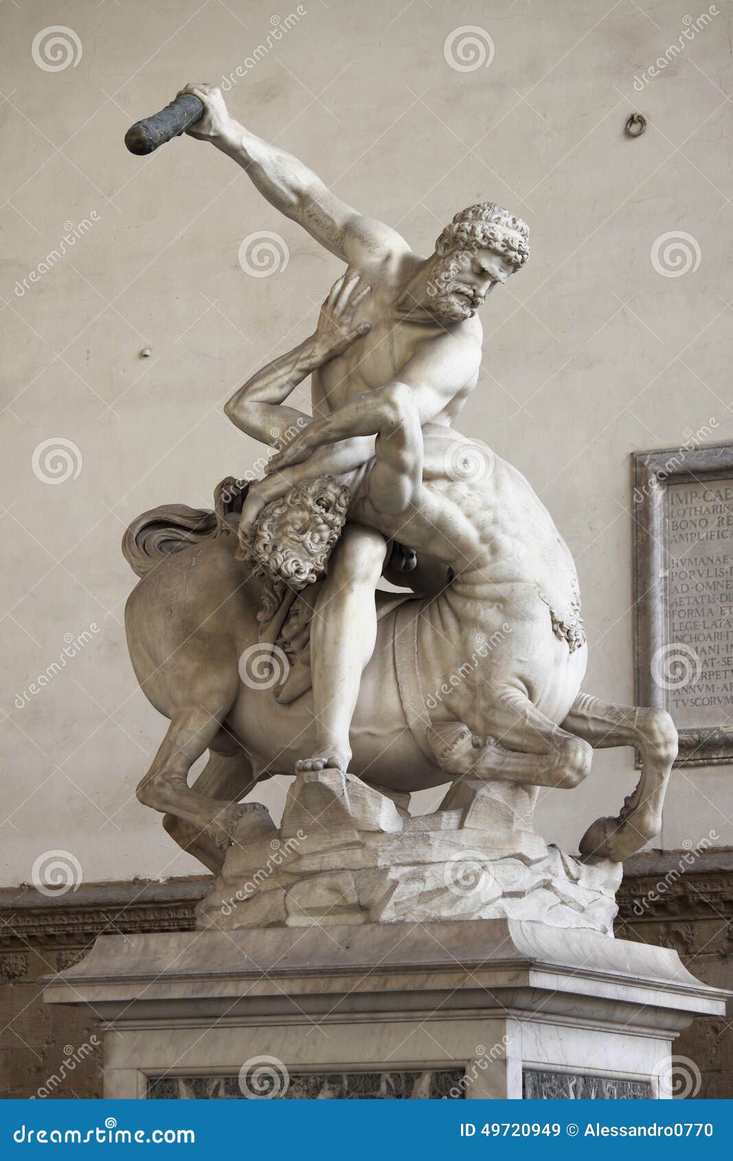 Hercules Die De Centaur Nessus Doden Stock Afbeelding - Image of marmer ...