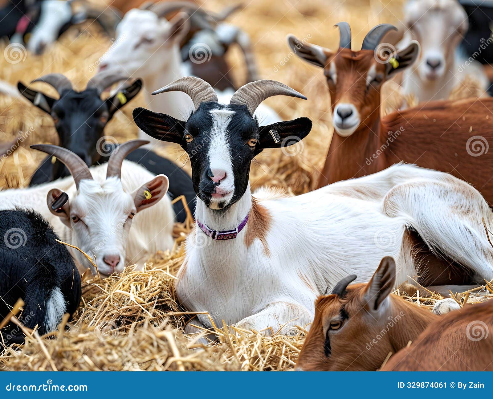Herd of Goats Laying Down Looking at Camera,Eid Ul Adha Sacrifice ...