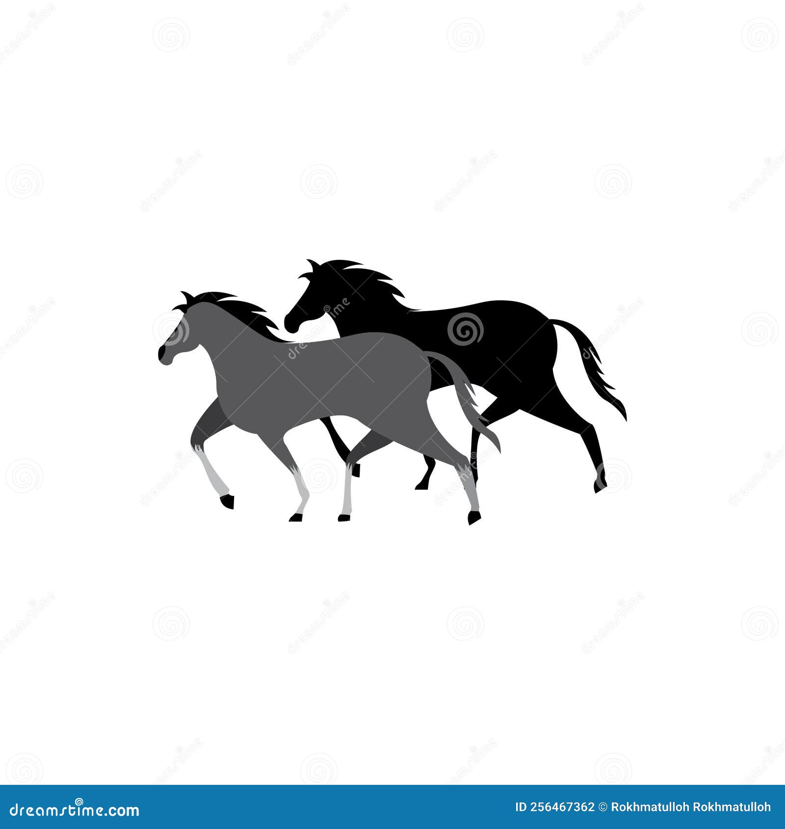 A Herd of Horses Vector Design Illustration Stock Vector - Illustration ...