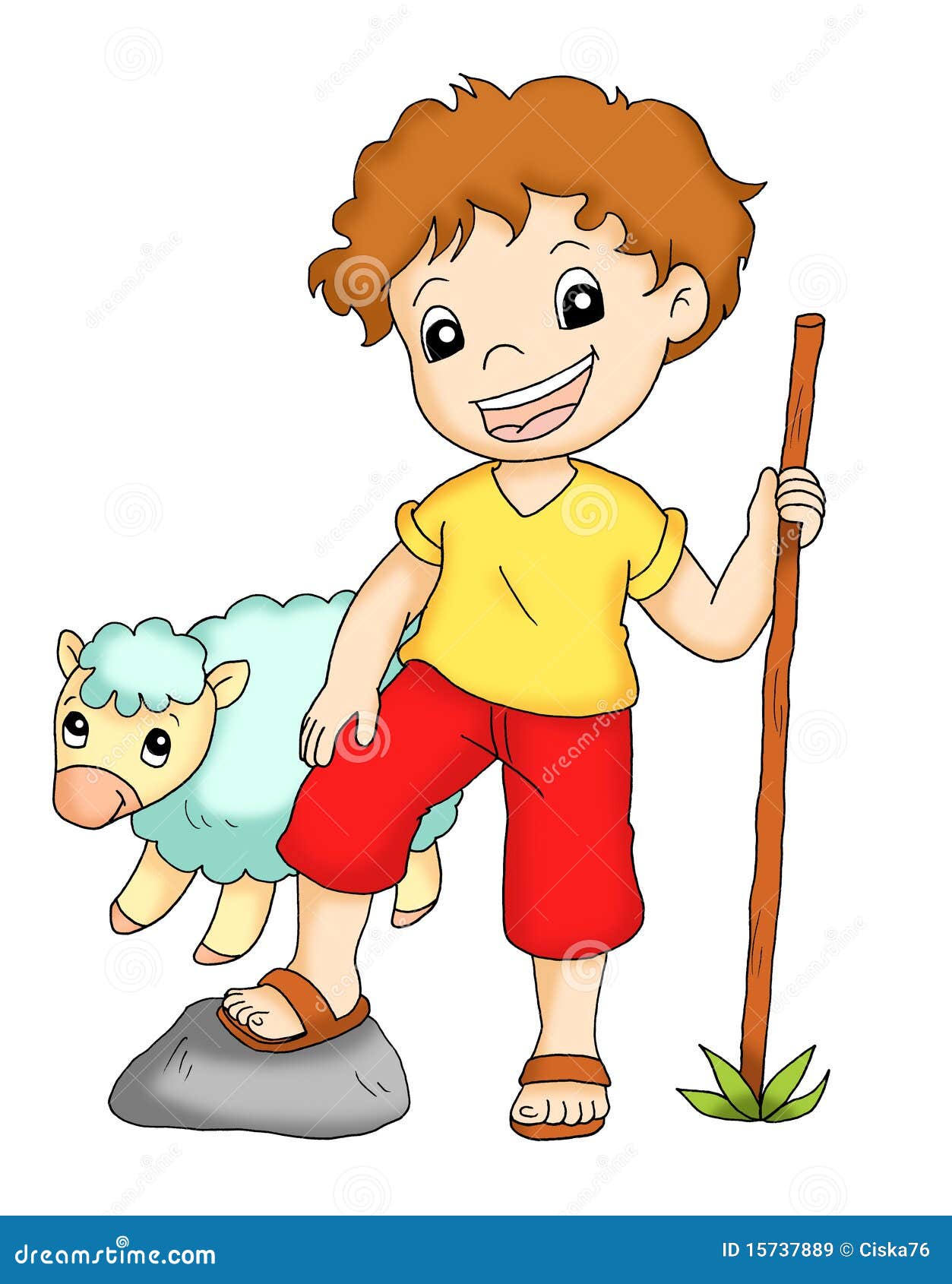 Herder stock illustratie. Illustration of dier, kind - 15737889