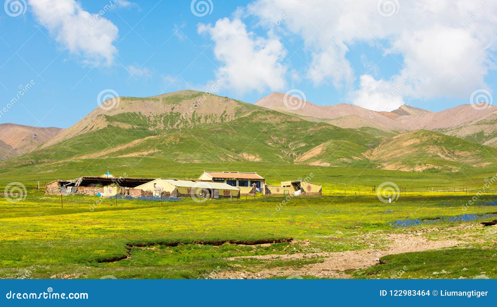 The Herdsman House in the Plateau Pasture. Stock Photo - Image of hills ...