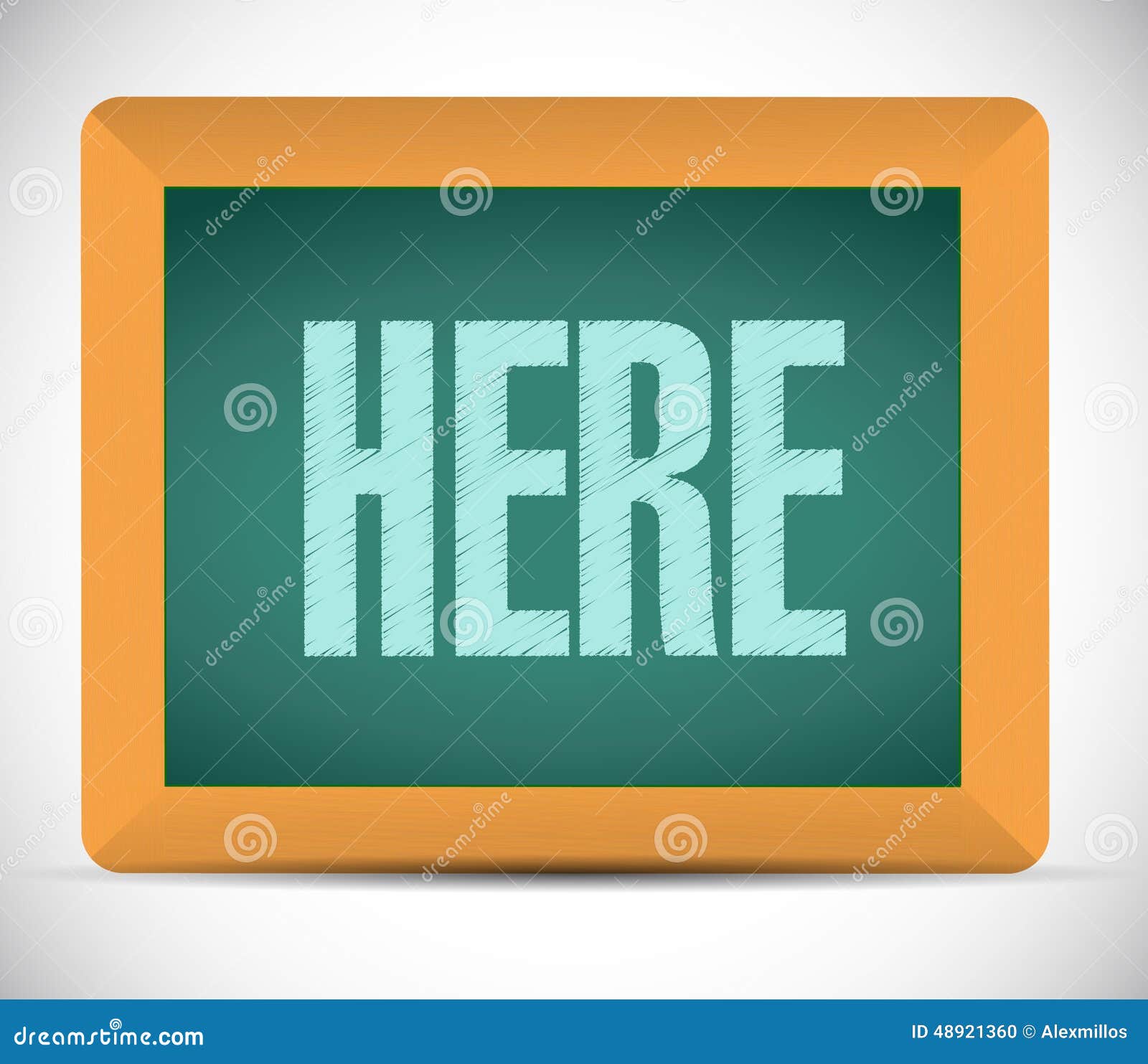 Here Board Sign Illustration Design Stock Illustration - Illustration ...