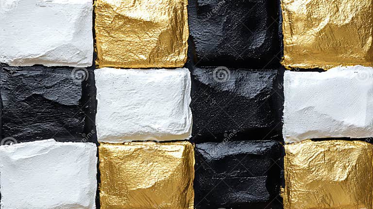 Here is a Close-up of a Wall with a Checkerboard Pattern of Distressed ...