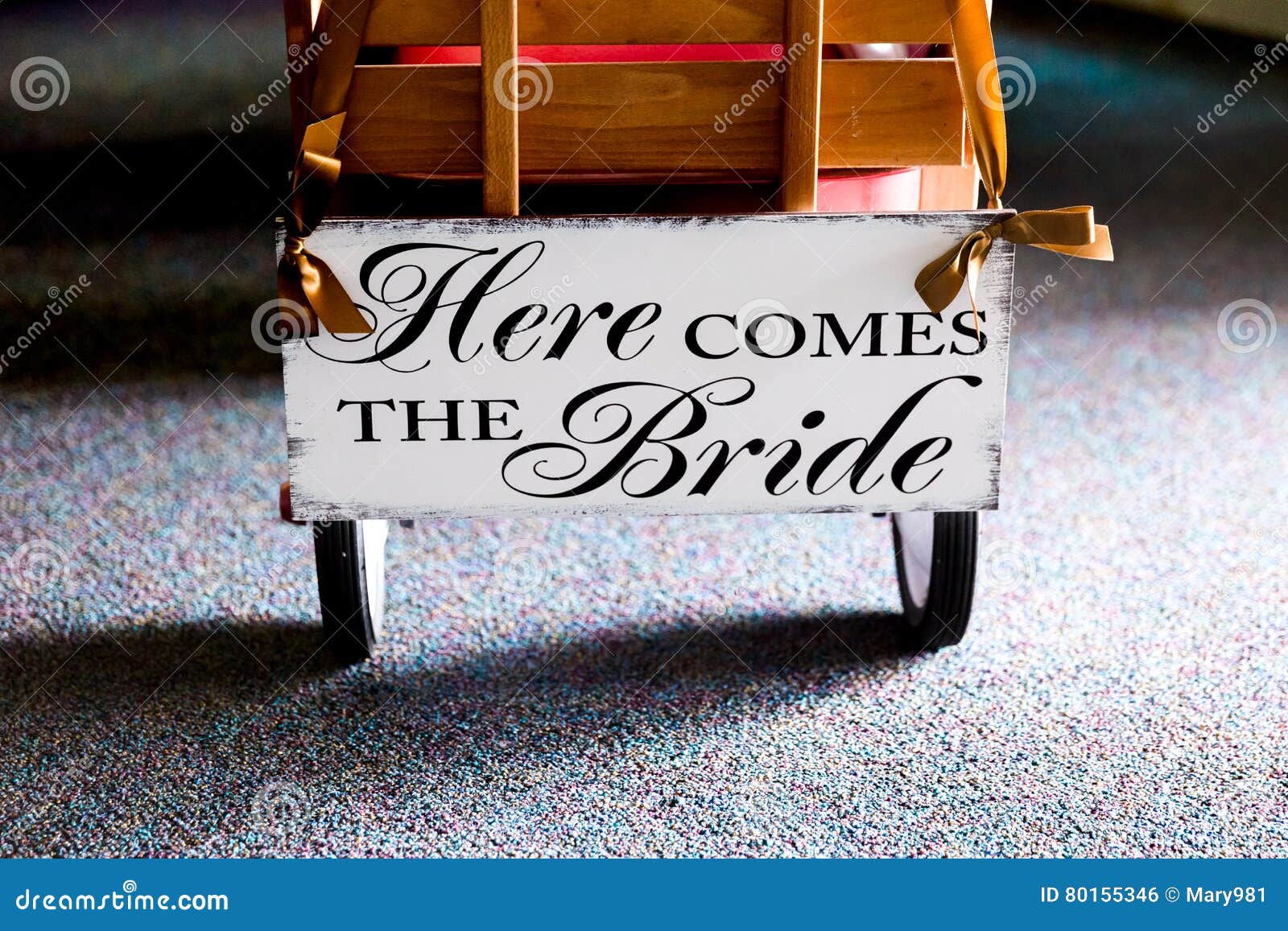 Here Comes the Bride stock photo. Image of wedding, wagon - 80155346