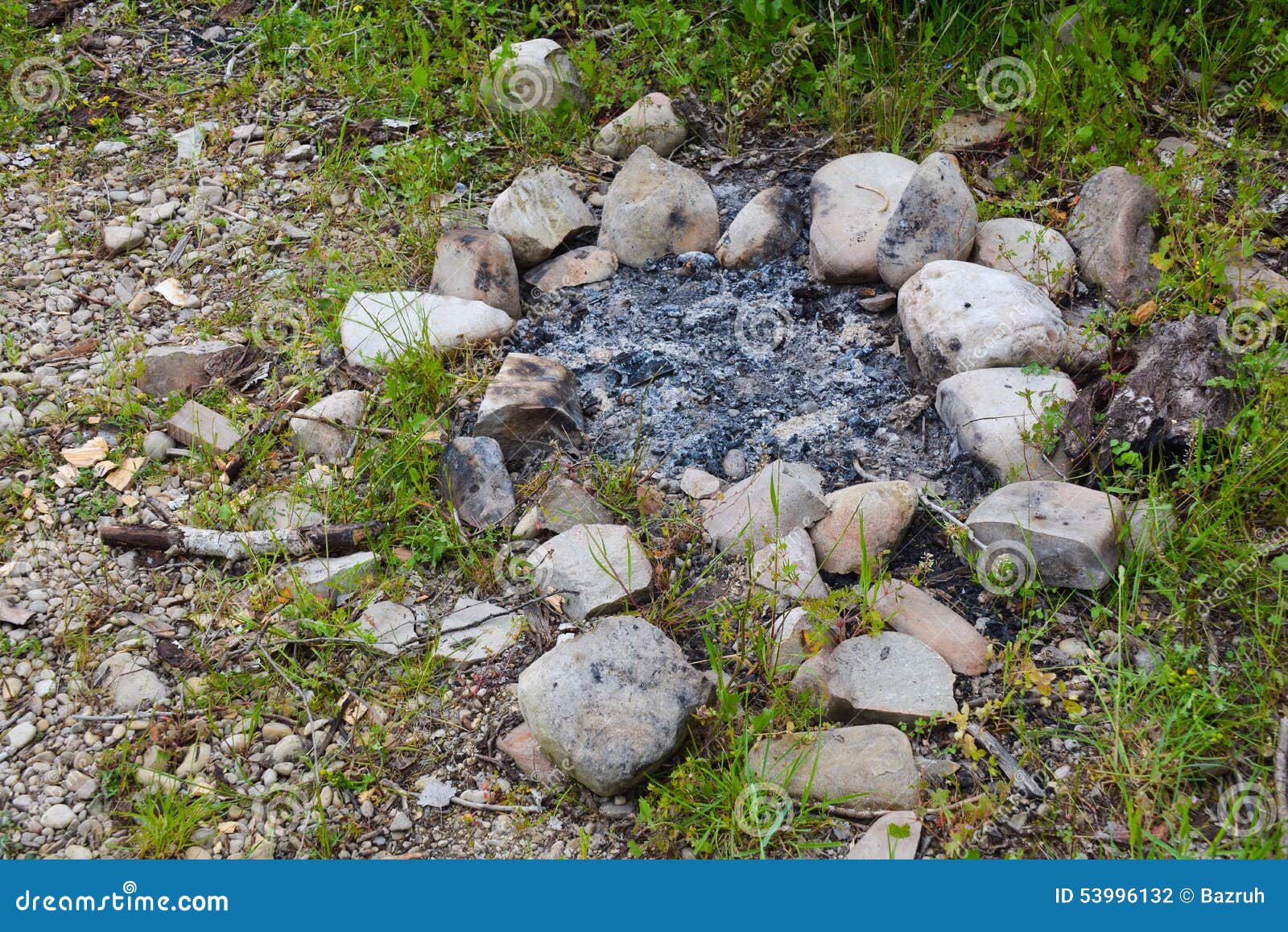 Extinguished bonfire stock photo. Image of effect, dinner - 53996132