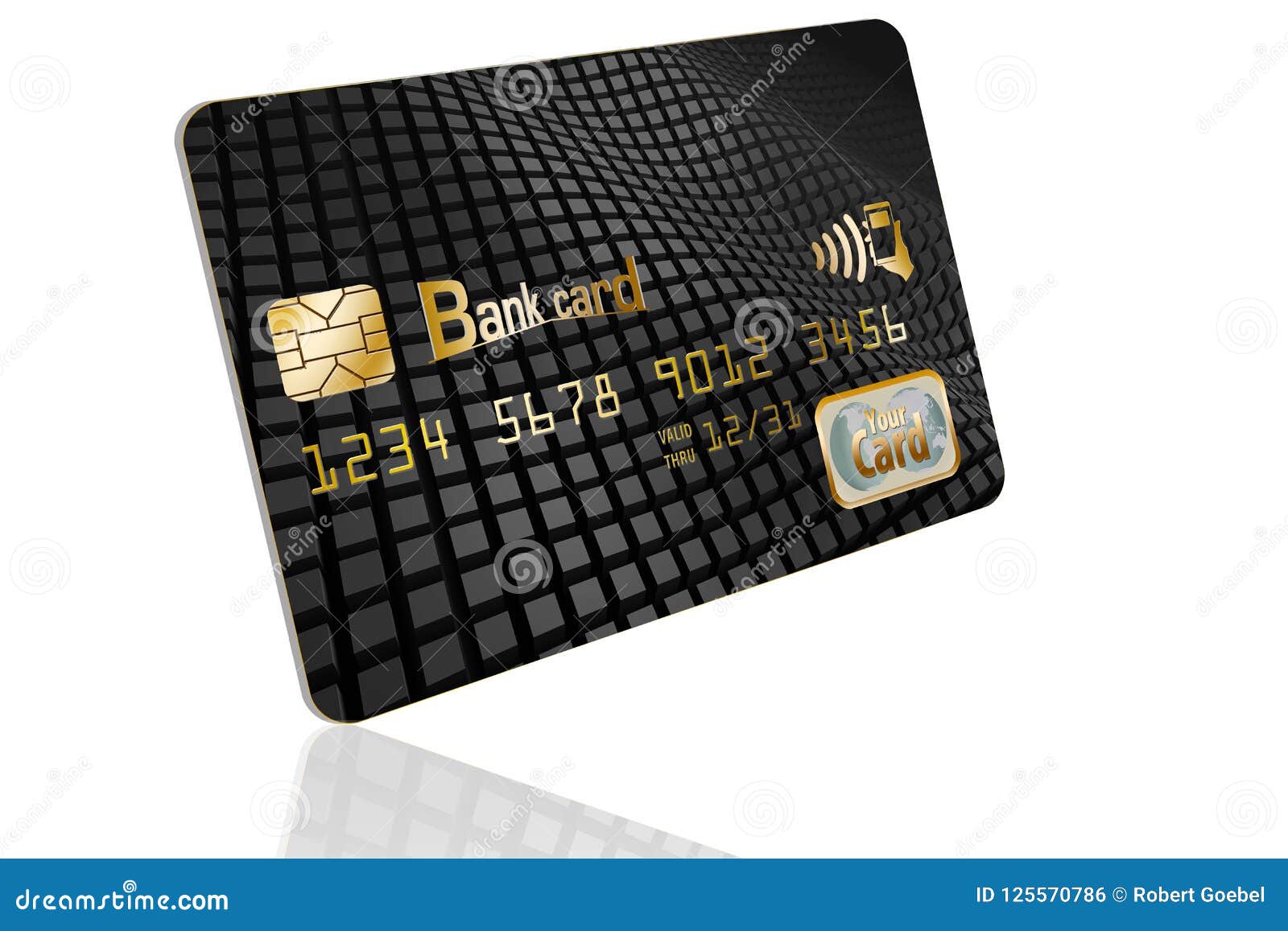 Here is a Generic Credit Card or Debit Card in an Illustration. Stock ...