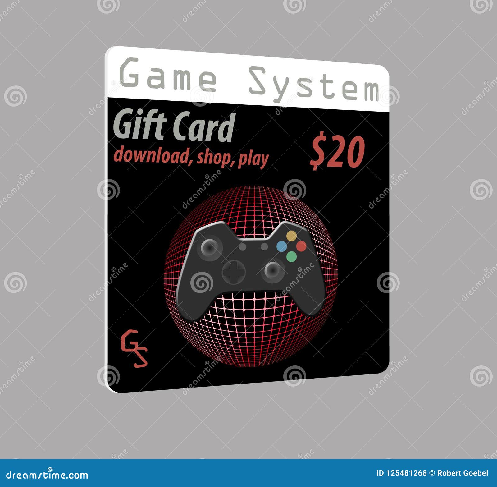 Here Is A Generic Pre-paid Game Card. Stock Illustration - Illustration ...