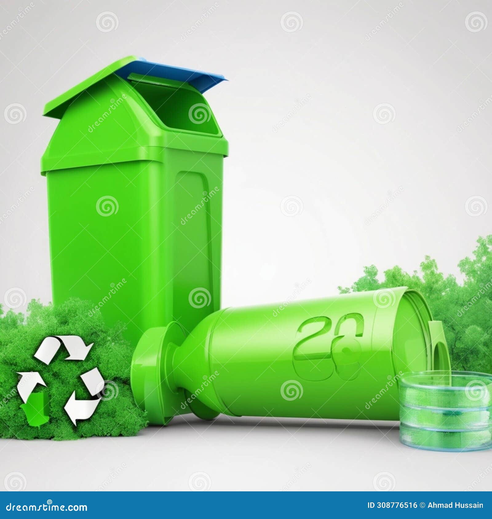 Recycle Bin Logo stock illustration. Illustration of logo - 308776516