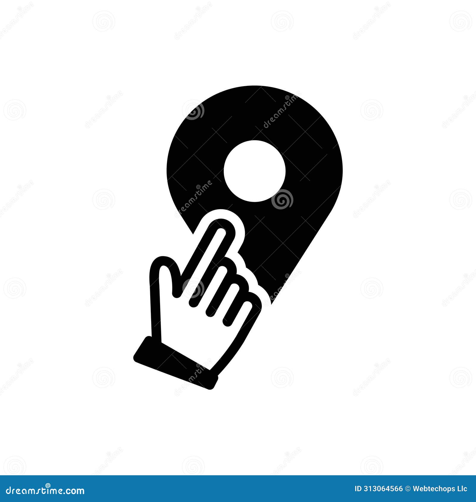 Black Solid Icon for Here, Gps and Location Stock Illustration ...