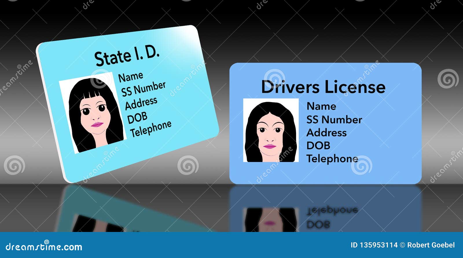 Here is an Illustration of a State Identification Card that is Used for ...