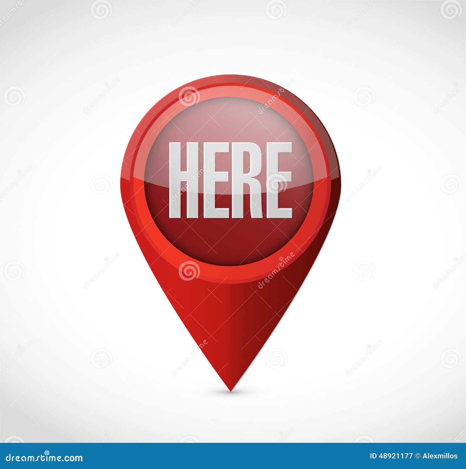 Here Location Pointer Sign Illustration Stock Illustration ...