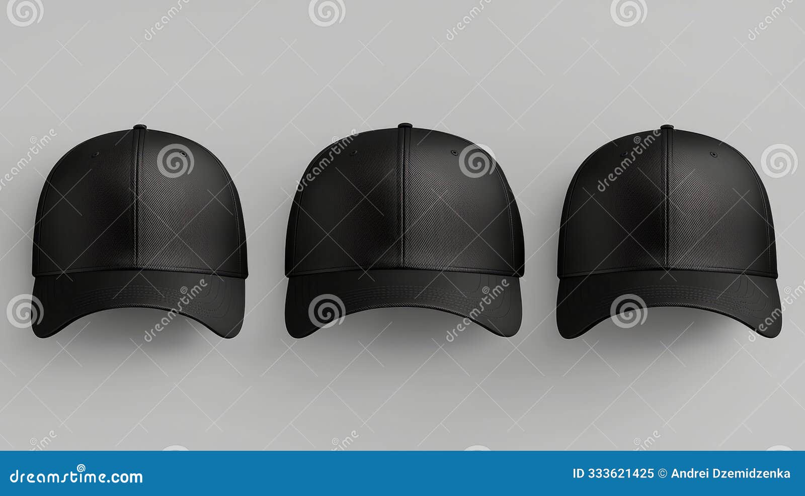 Here is a Mockup Showing the Black Baseball Cap from Four Different ...