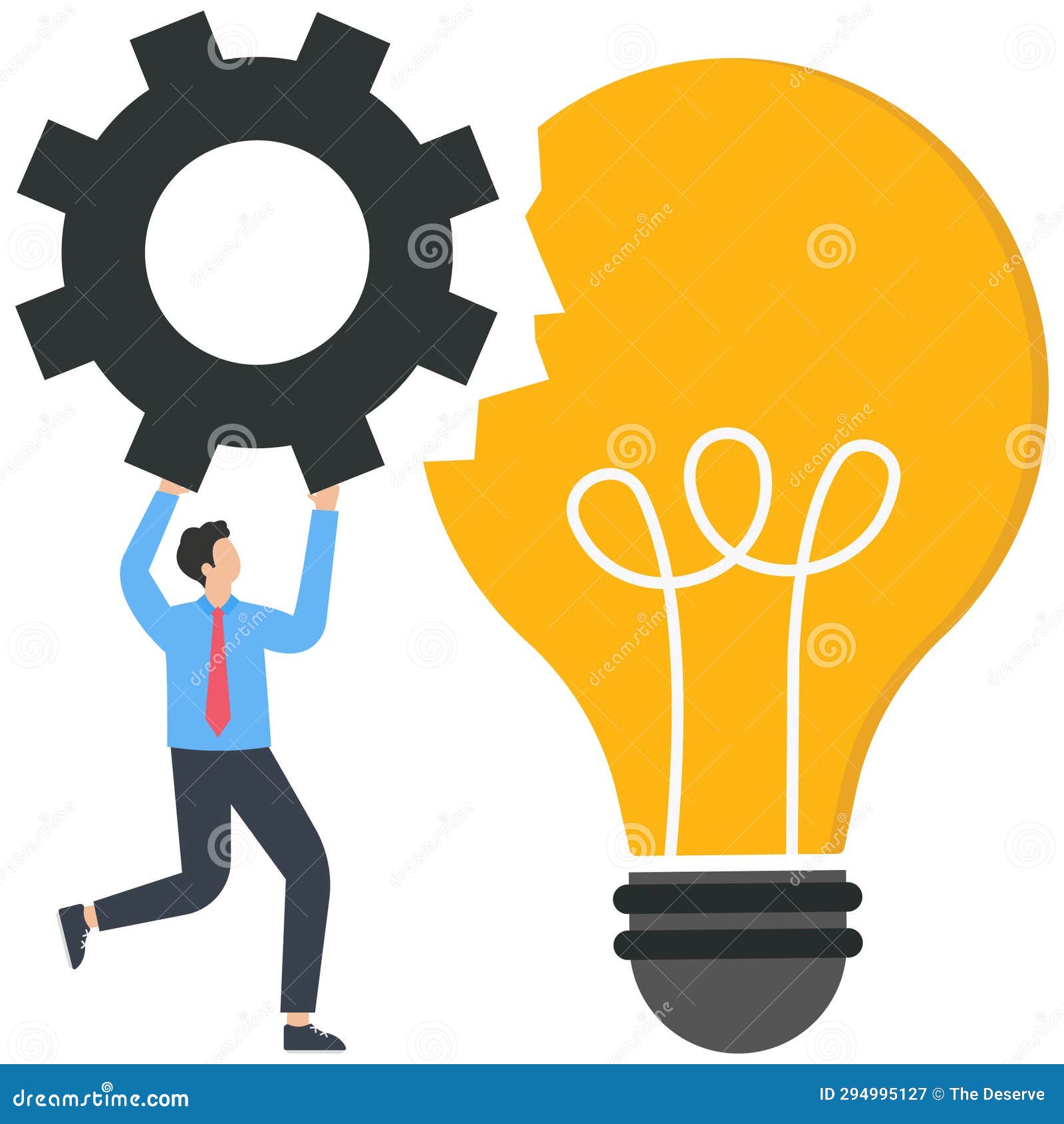 Improvement and Idea Implementation Stock Illustration - Illustration of implementation ...