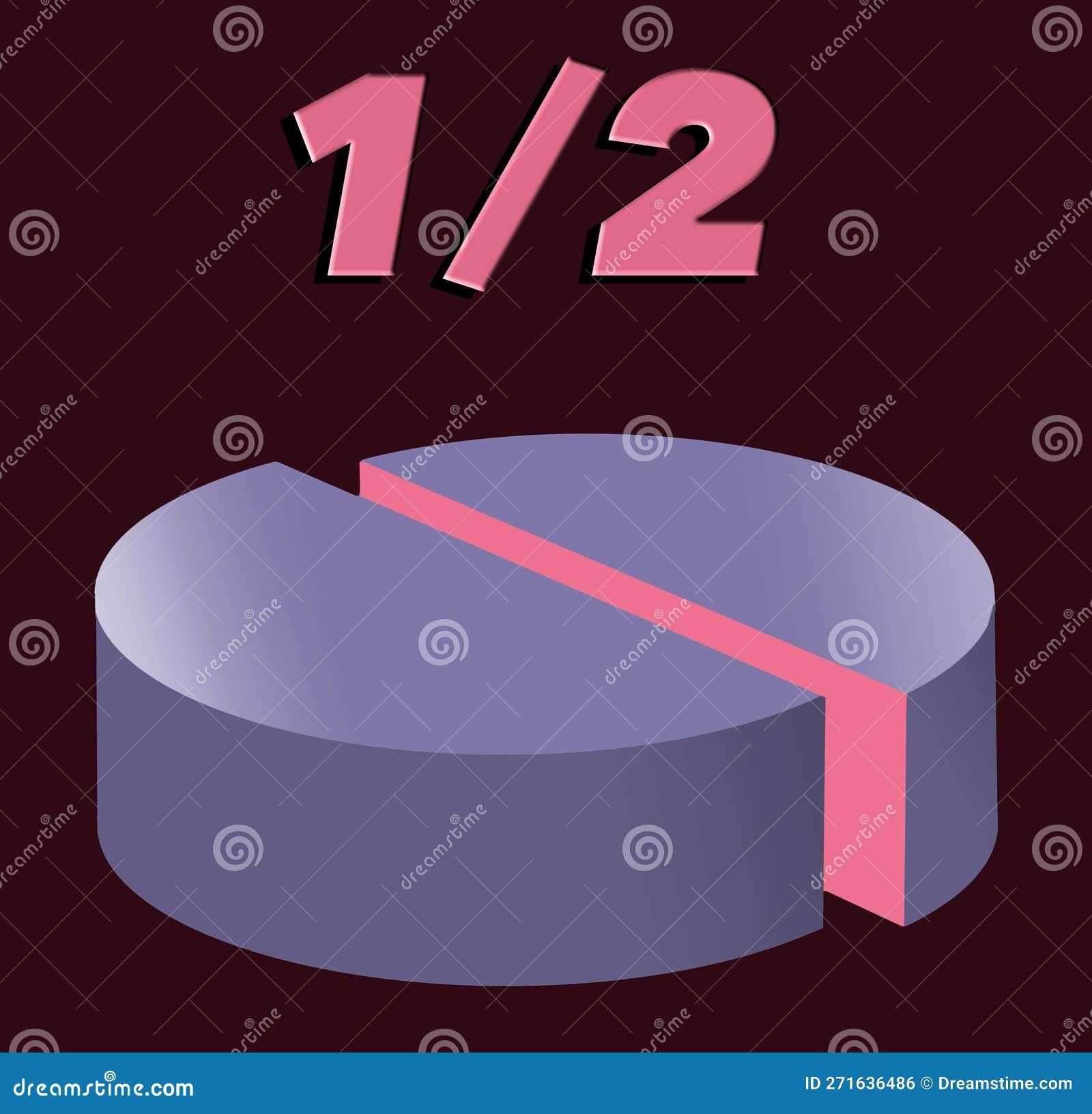 Here is Pie Chart Showing a Slice of Pie that Represents Half (1 2 ...