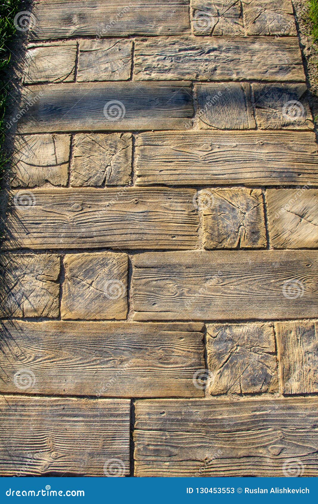 Original Wooden Pedestrian Walkway Stock Image - Image of curves, panel ...