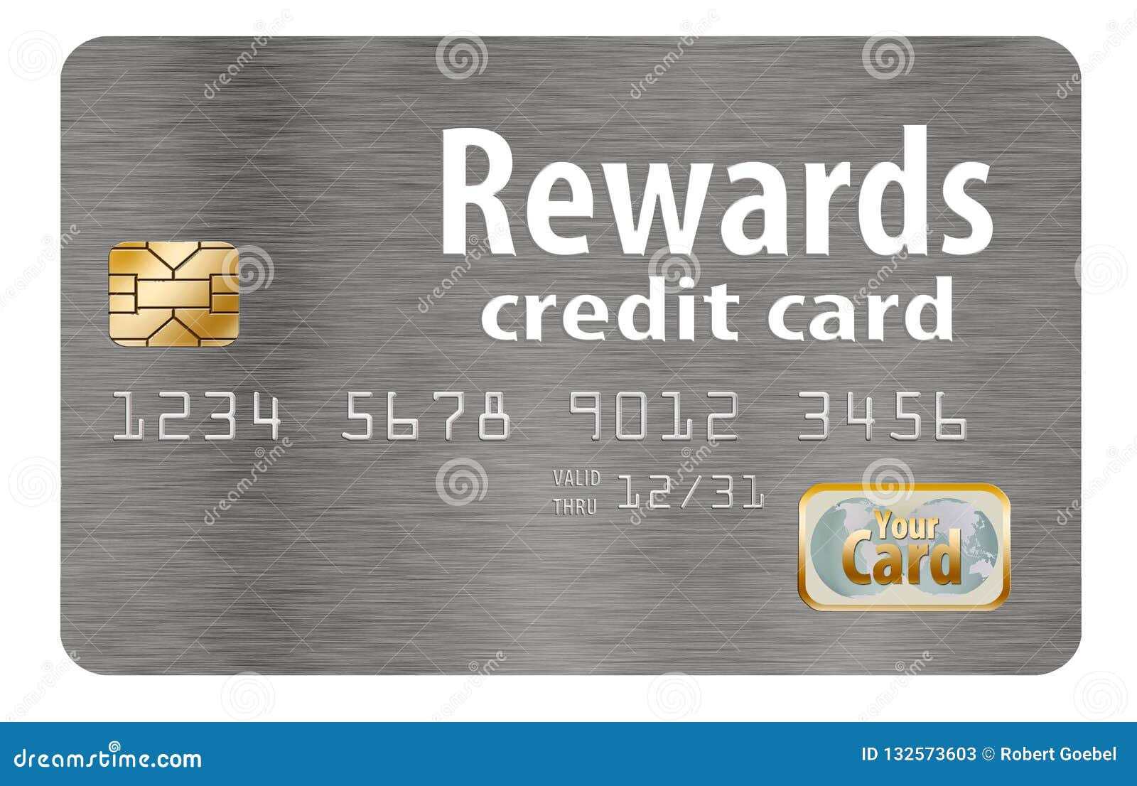 Rewards credit card stock illustration. Illustration of plastic - 132573603