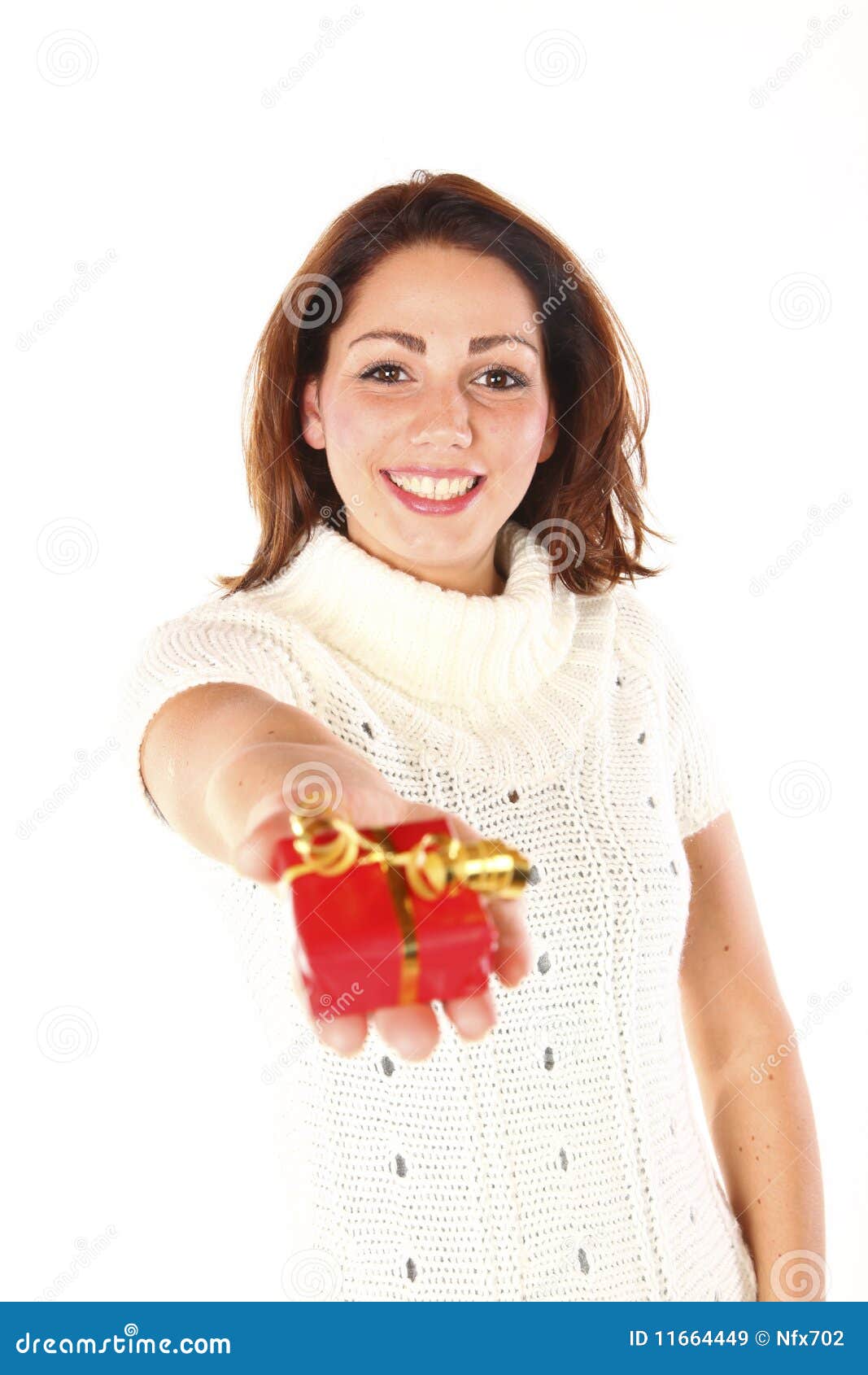 Here s Your Present stock image. Image of hand, background - 11664449