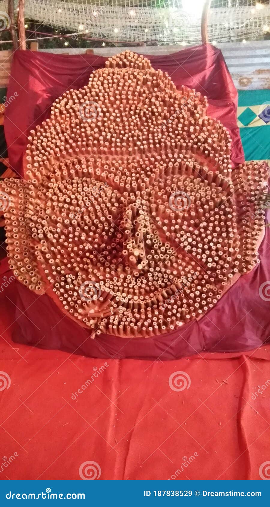 Here is a Shape Made of Small Pieces of Bamboo, Good Work Stock Image ...