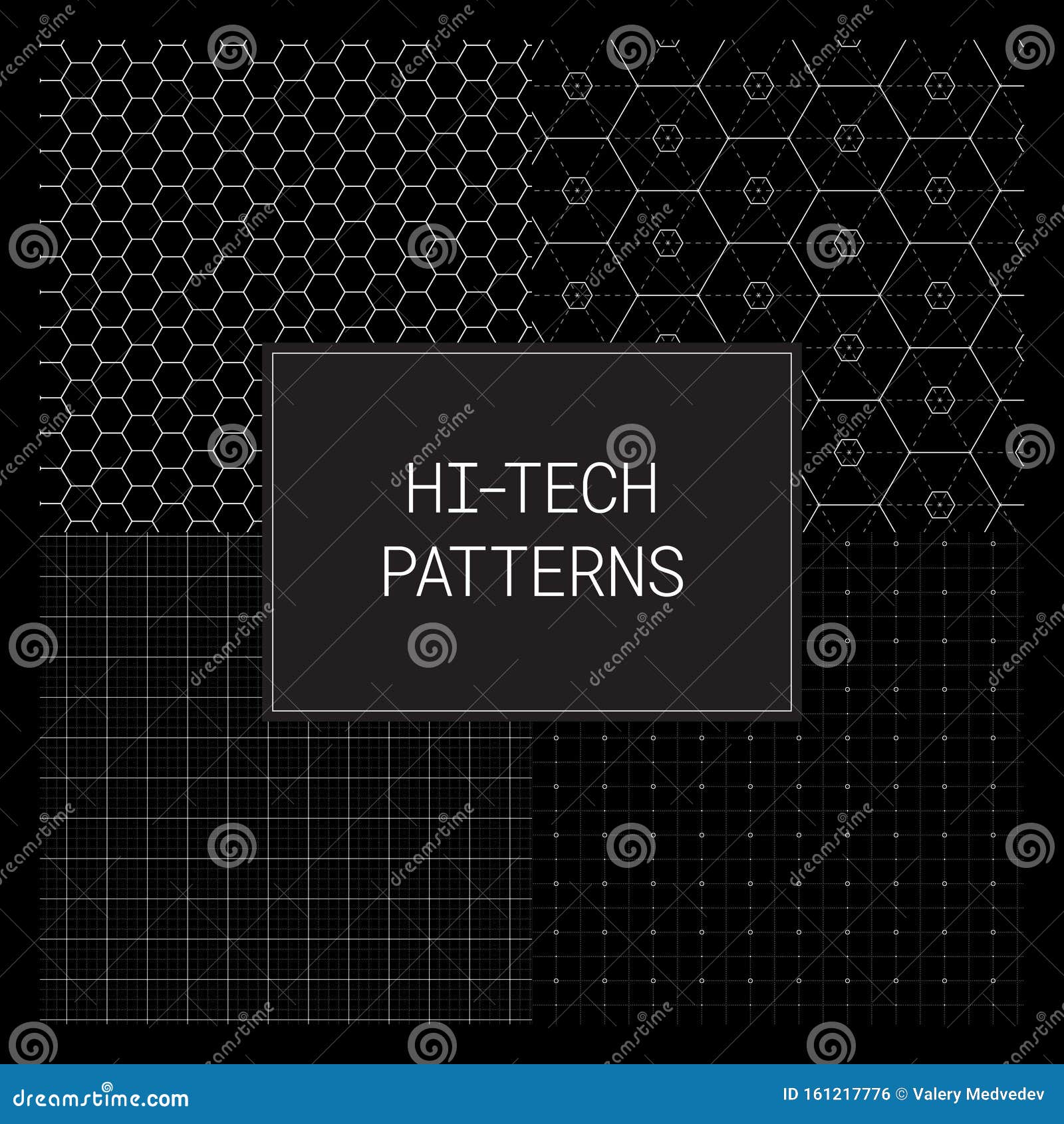 Grid Patterns in Black and White Stock Vector - Illustration of ...