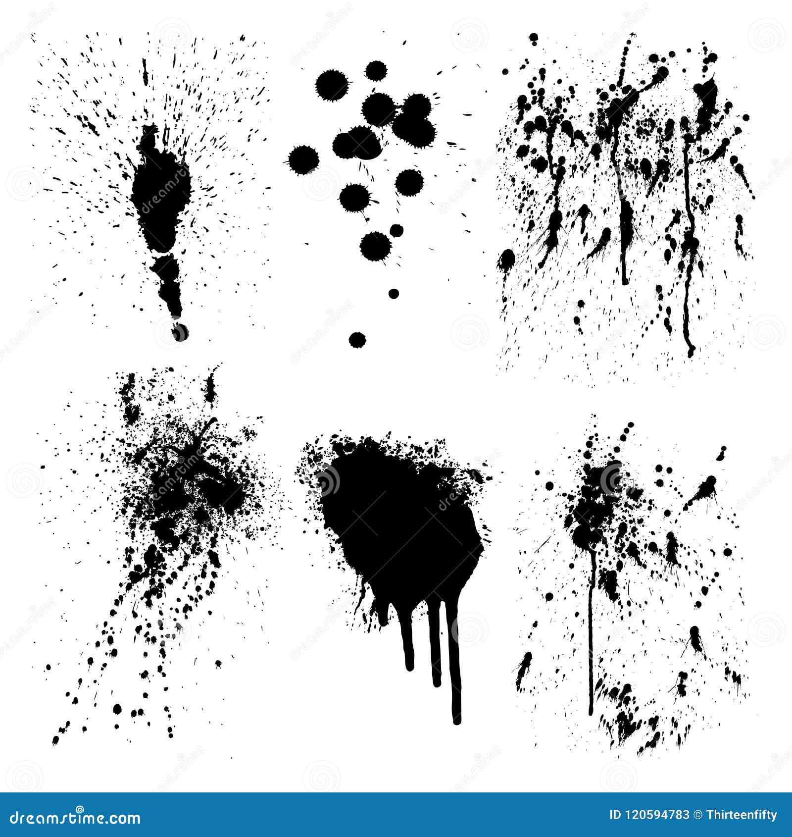 Splatter Vector Graphic Elements Stock Vector - Illustration of concept ...