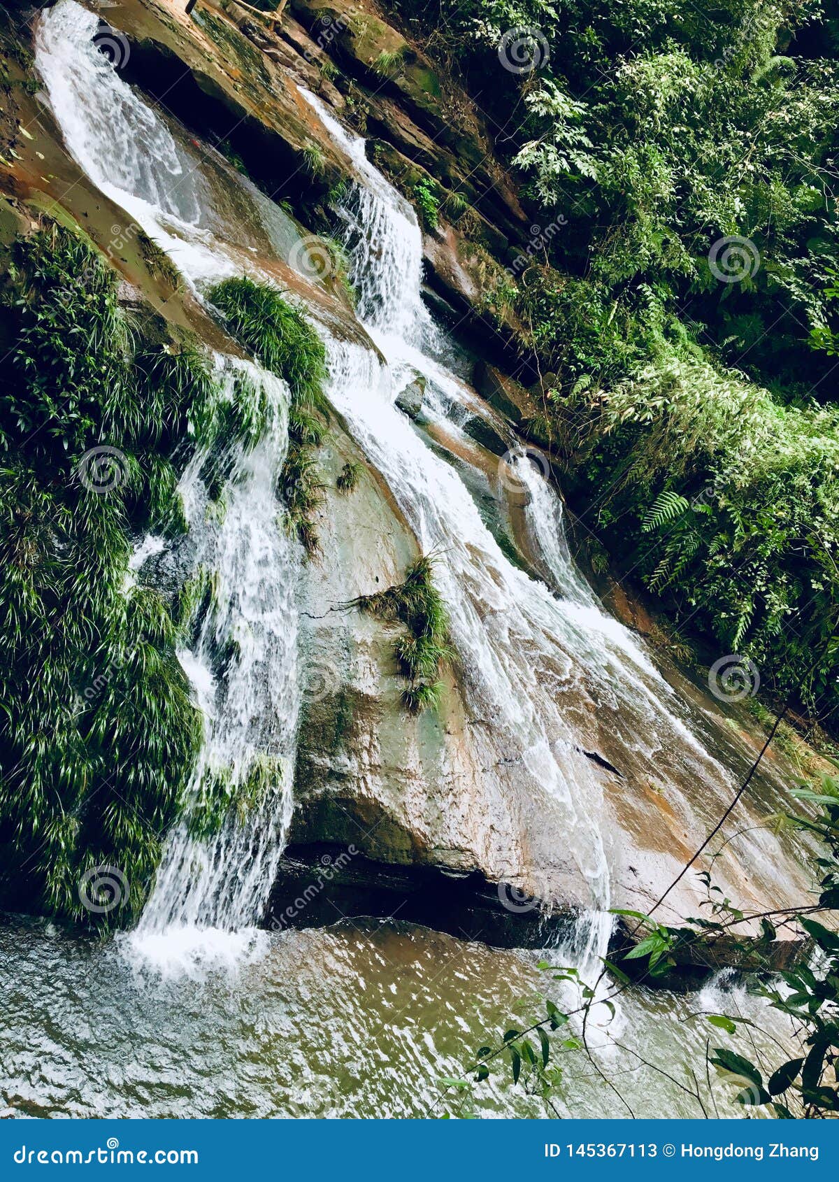 Stream on the cliff stock image. Image of stream, stone - 145367113