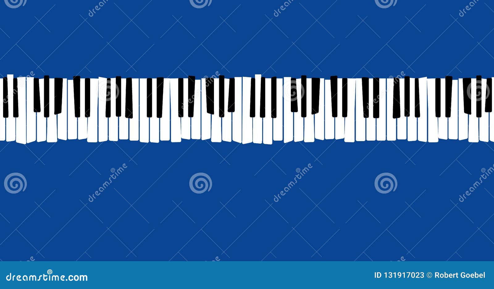 Here is a Stylized, Distorted Retro Piano Keyboard Stock Illustration ...