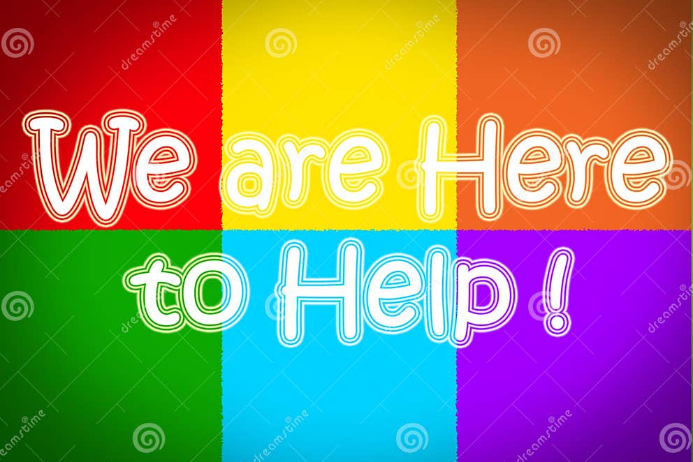 We are Here To Help Concept Stock Image - Image of media, blackboard ...