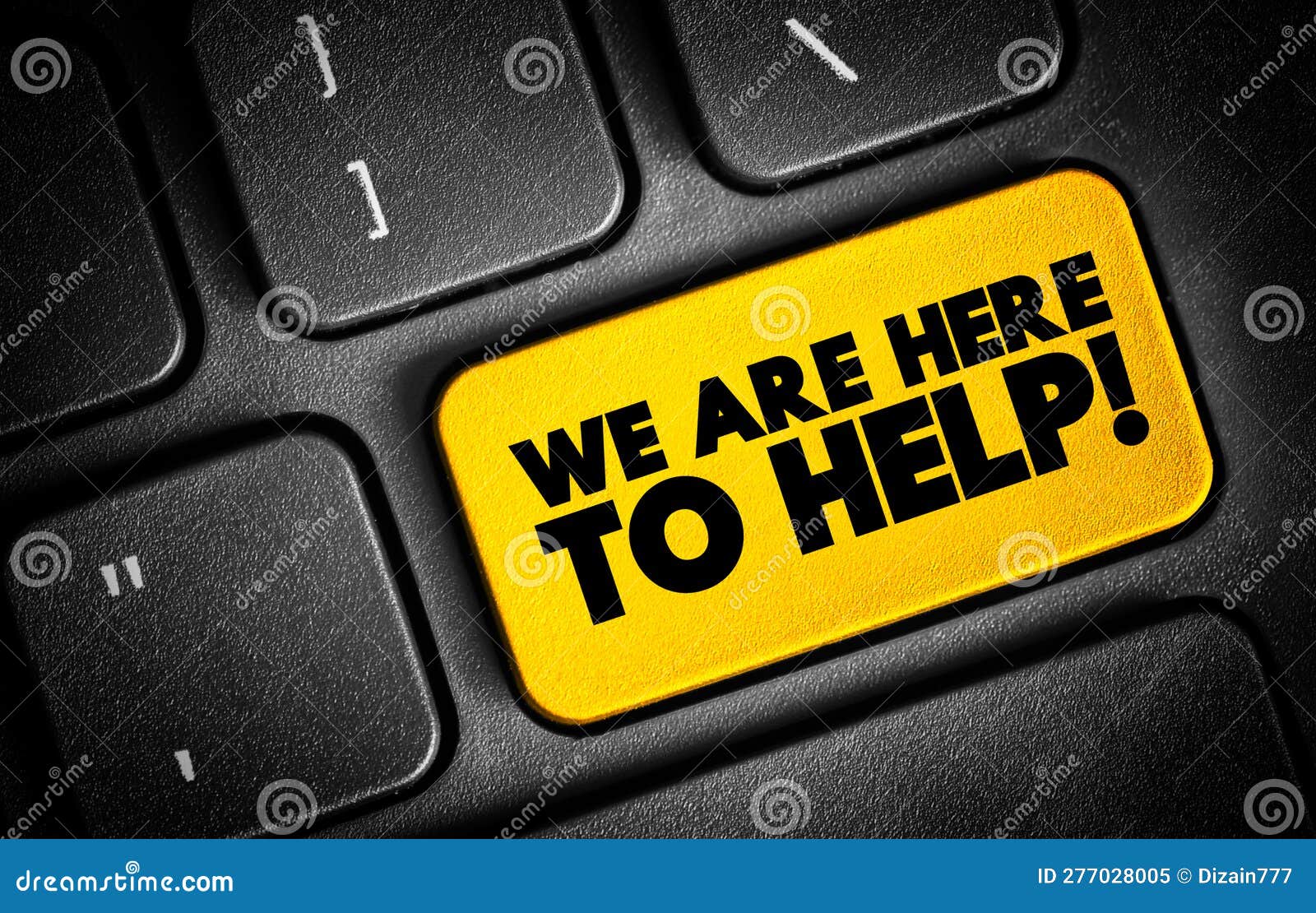 We are Here To Help Text Button on Keyboard, Concept Background Stock ...