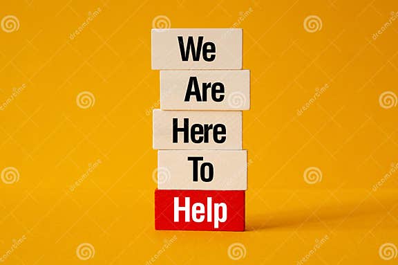 We are Here To Help - Word Concept, Text Stock Photo - Image of ...