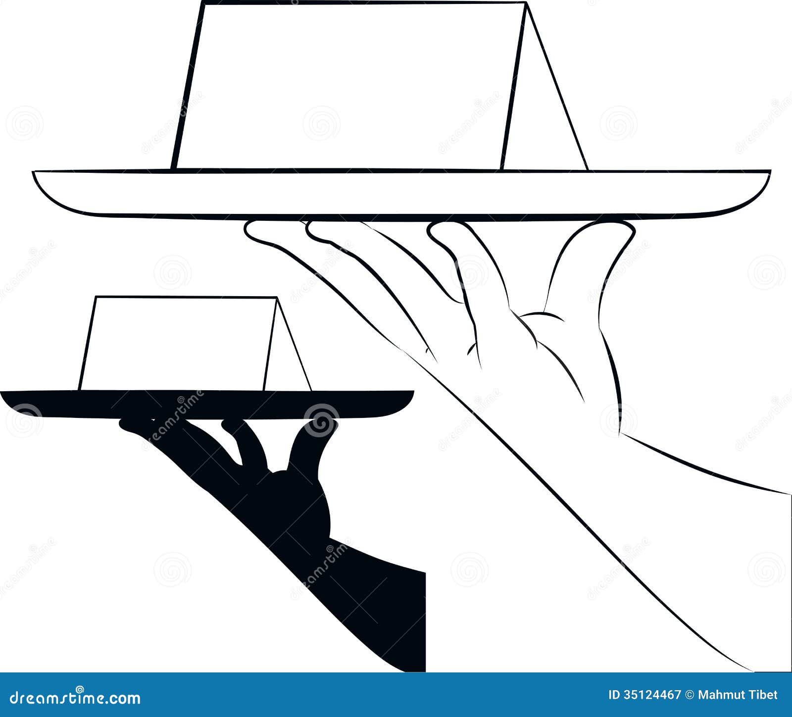 Here you are stock vector. Illustration of card, giving - 35124467