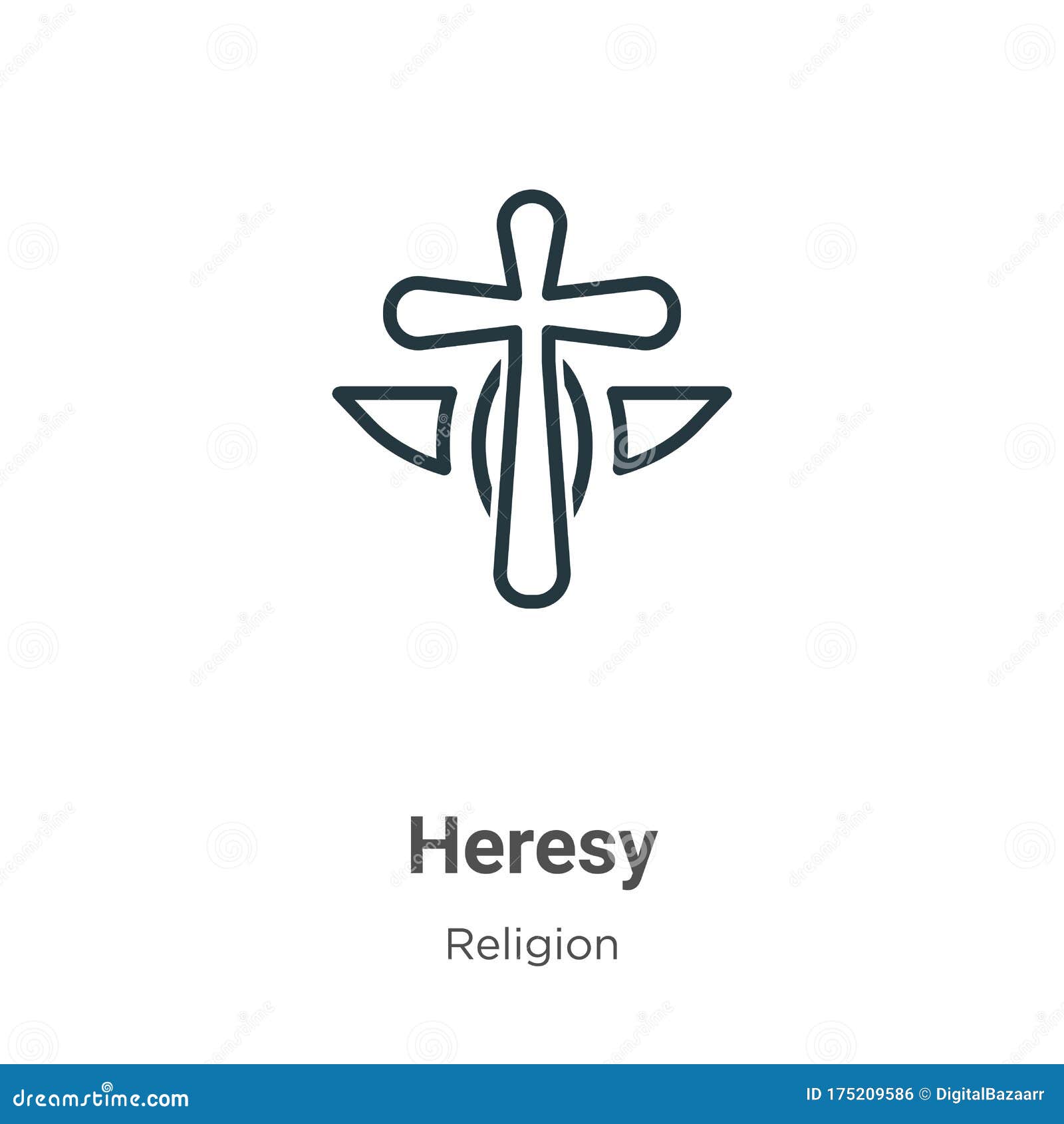 Heresy Icon. Trendy Modern Flat Linear Vector Heresy Icon On White ...